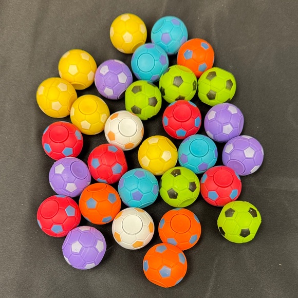 Soccer Balls Fidget | Toys | 3 Colorful Soccer Ball Fidget Toy Set For ...